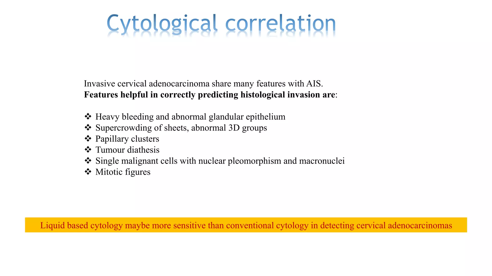 Diagnostic challenges in endocervical adenocarcinoma | PPTX