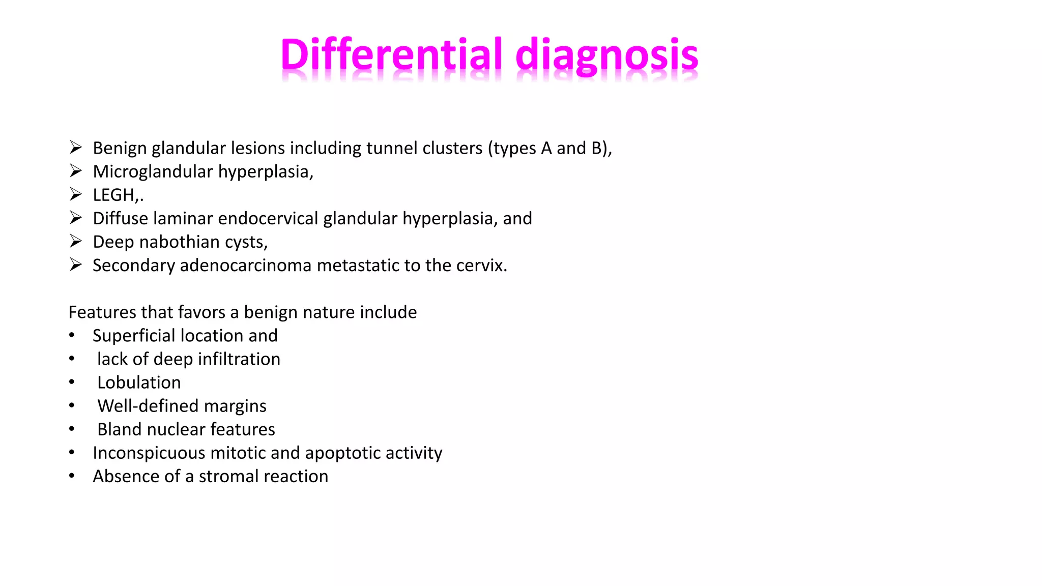 Diagnostic challenges in endocervical adenocarcinoma | PPTX