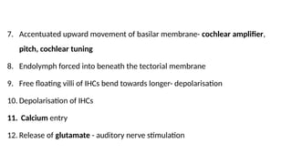 ENDOCOCHLEAR POTENTIAL AND ELECTROPHYSIOLOGY OF HEARING | PPTX