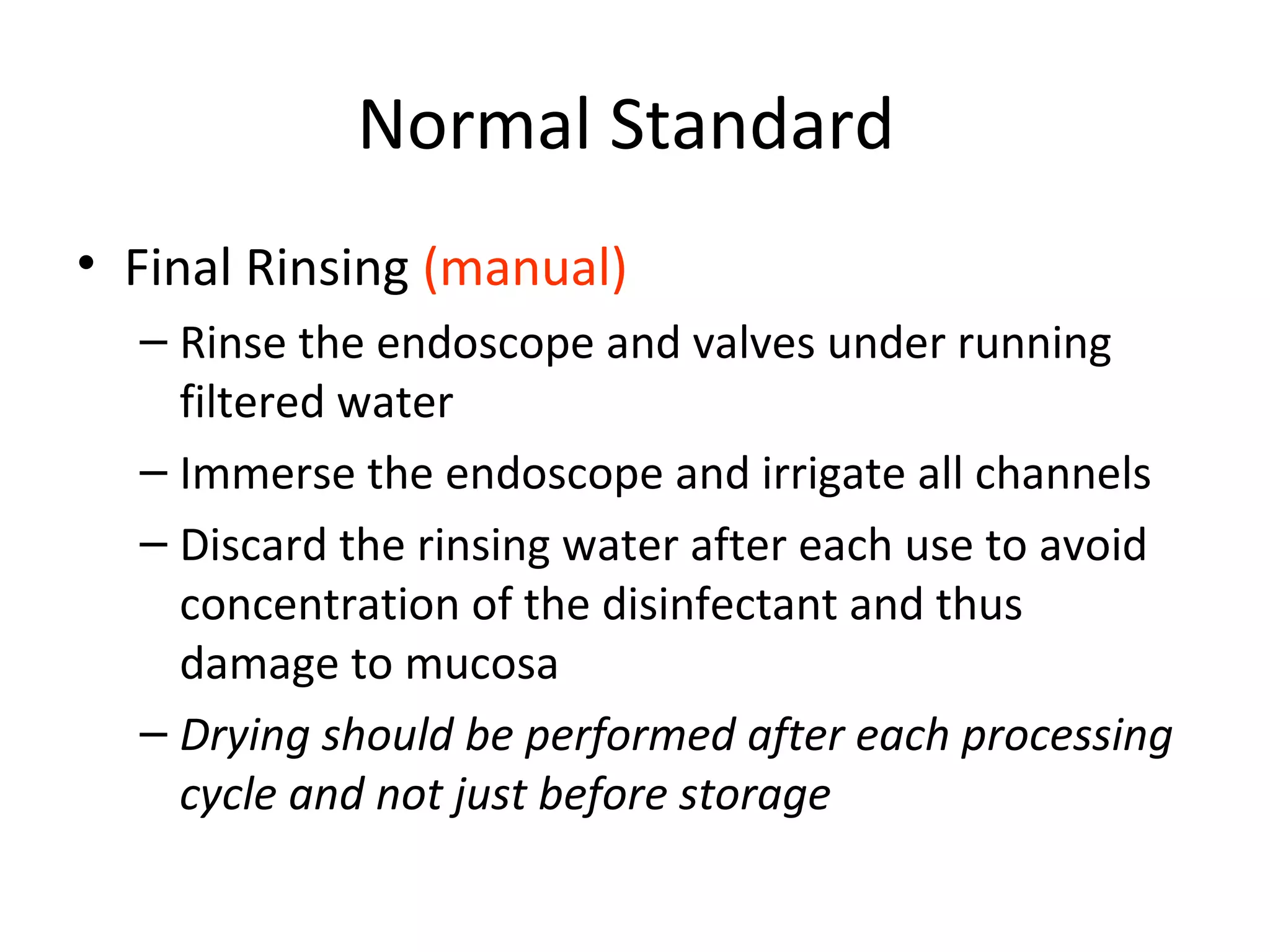Practice Guidelines Endocopic disinfection & Reprocessing | PPT