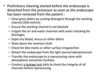 Practice Guidelines Endocopic disinfection & Reprocessing | PPT