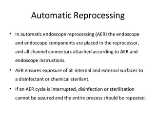 Practice Guidelines Endocopic disinfection & Reprocessing | PPT