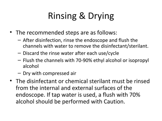 Practice Guidelines Endocopic disinfection & Reprocessing | PPT