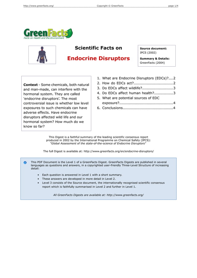 Endocrine Disruptors | PDF