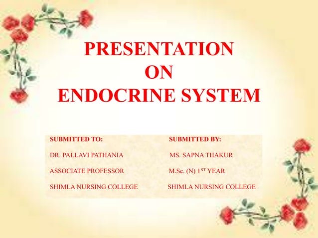 ANATOMY AND PHYSIOLOGY OF Endocrine SYSTEM | PPTX