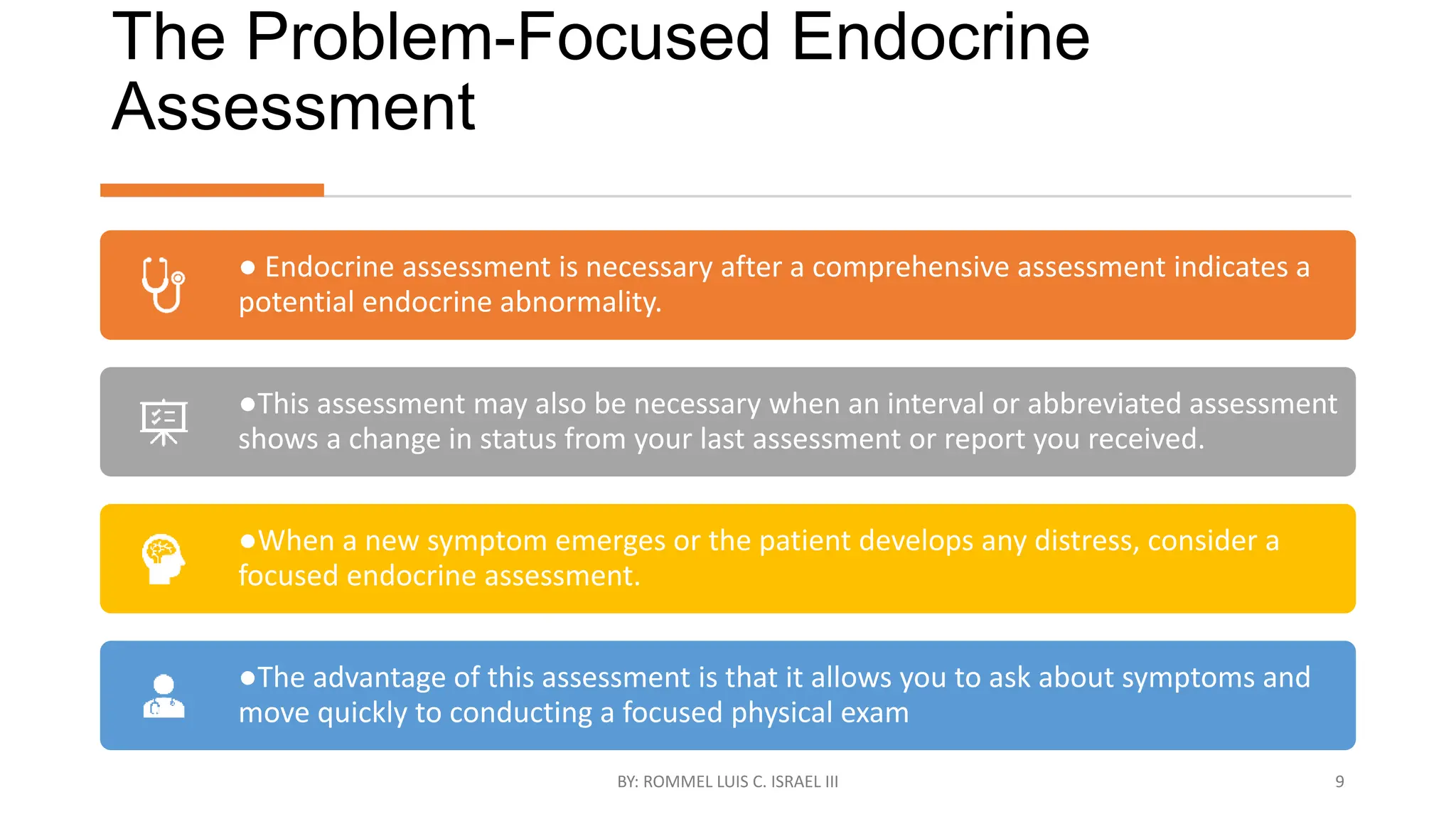 ENDOCRINE ASSESSMENT.pptx | Endocrine and Metabolic Diseases | Diseases ...