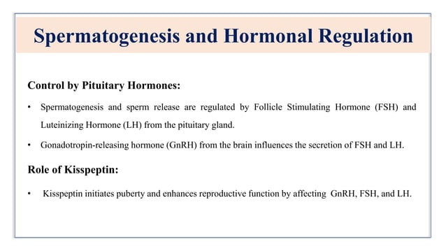 Endocrine control of maturation, spermatogenesis, Oogenesis, Spawning ...