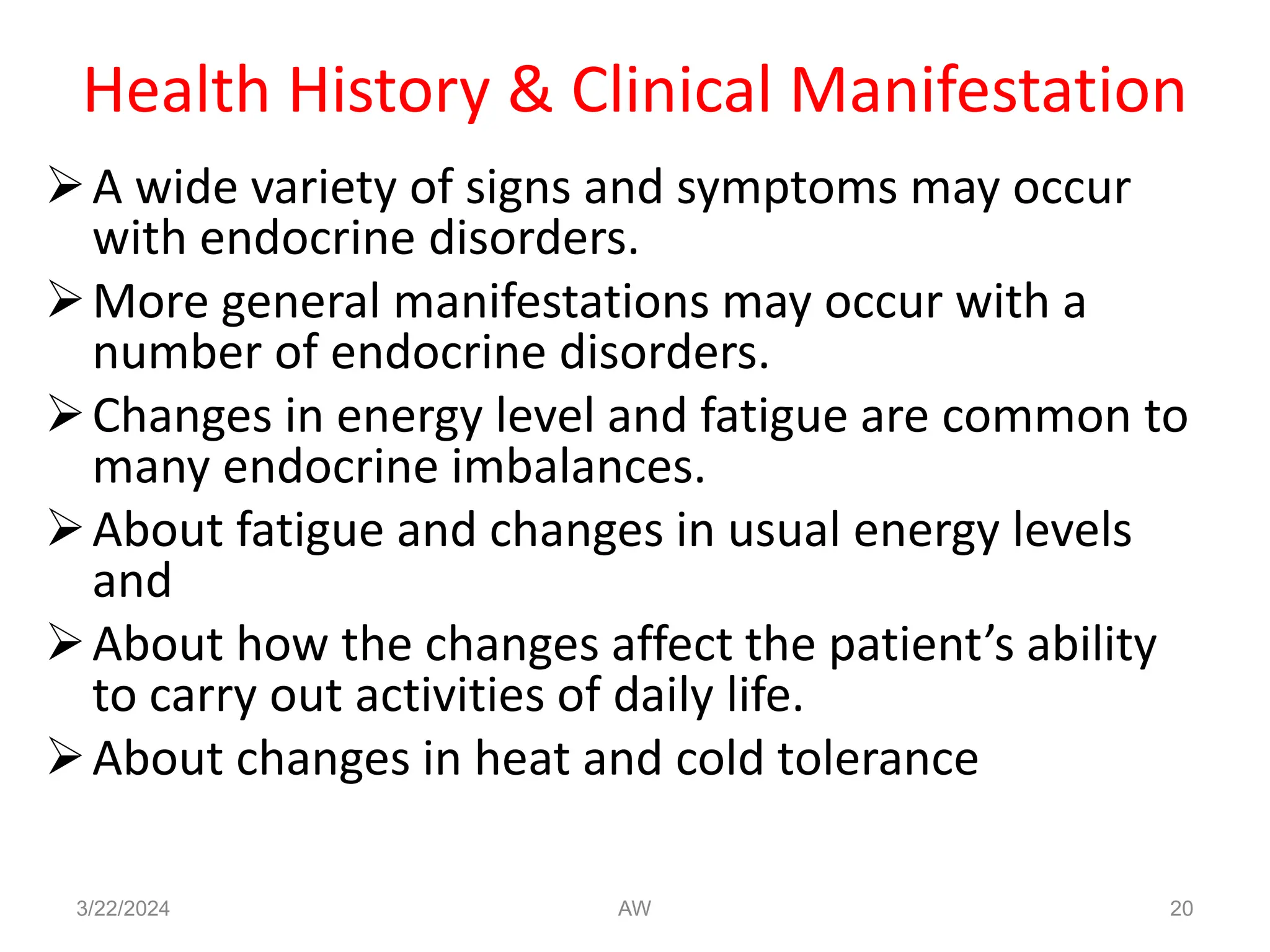 MANAGEMENT OF PATIENT WITH ENDOCRINE DISORDER | PPT
