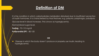 Endocrine disorder Diabetes Mellitus (DM) | PDF