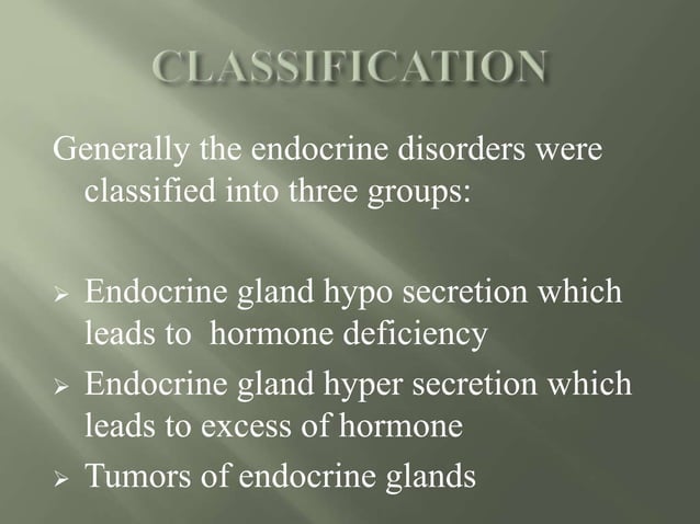 Endocrine disorders | PPT