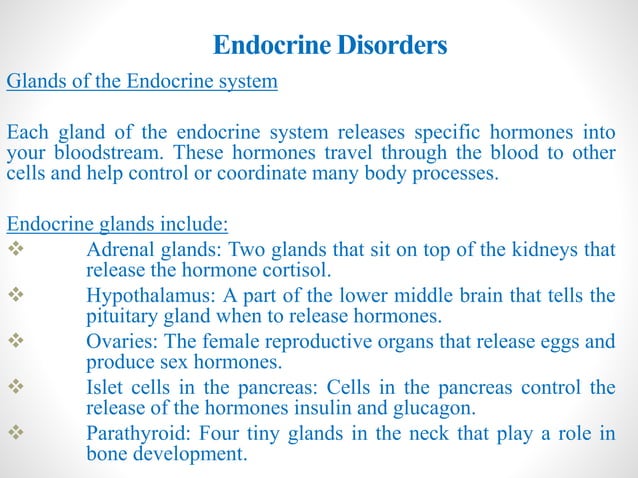 Endocrine disorders ppt- dr. r. mallika | PPT