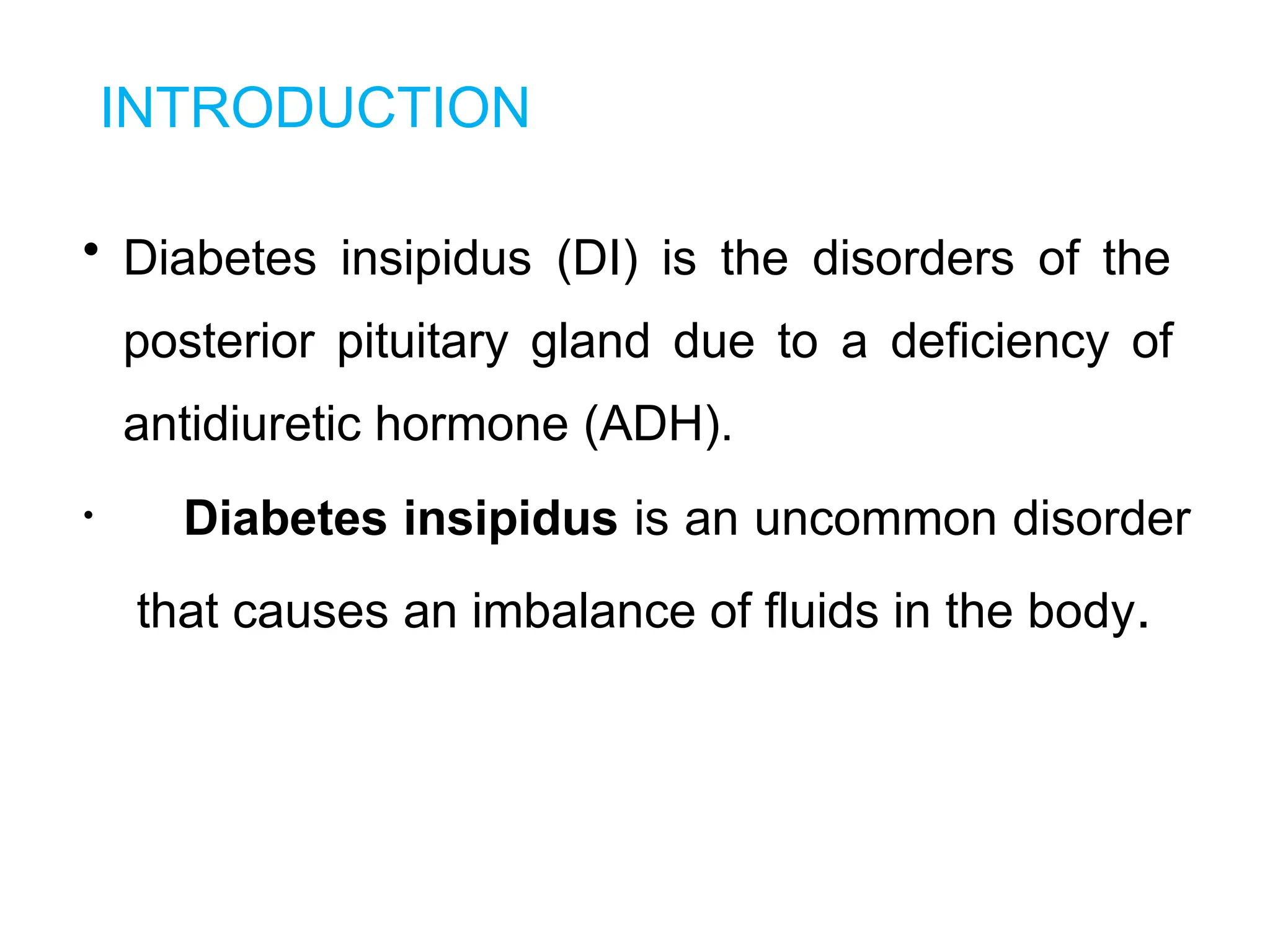 diabetes insipidus growth hormone disorders | PPTX