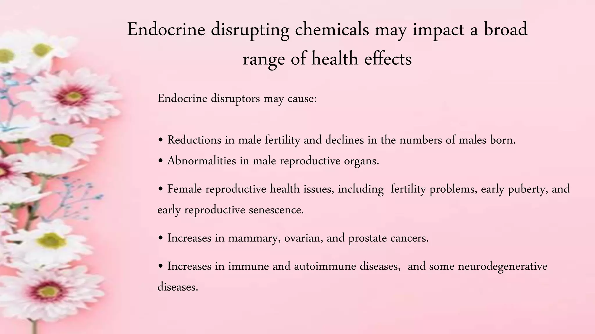 Endocrine Disruptors Chemicals | PPTX