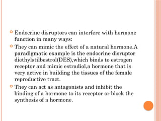 "Endocrine Disruptors: Hidden Threats to Hormonal Health and the ...