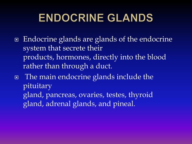 Endocrine glands and systems. | PPT