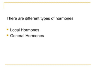 Endocrine glands and their hormones | PPT