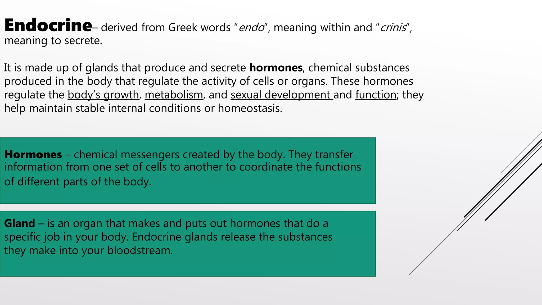 INTRODUCTION TO ENDOCRINE SYSTEM | PPTX