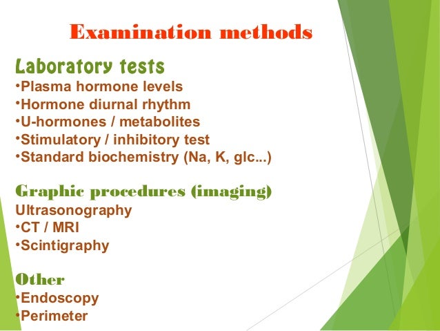 Investigation of endocrine glands