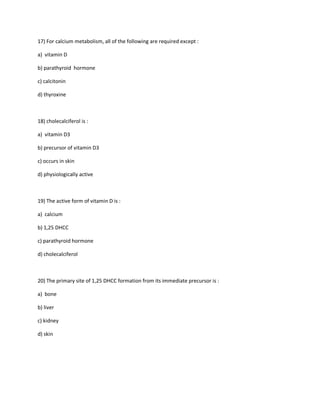 Endocrine physiology MCQs | PDF