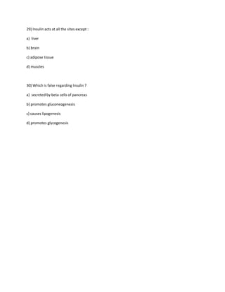 Endocrine physiology MCQs | PDF