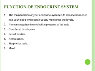 Endocrine system human anatomy and physiology | PPTX