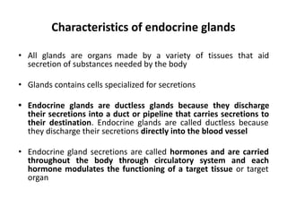 Endocrine System.pptx.pdf glands and its hormones and dysfunctions | PDF