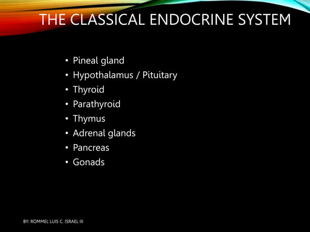 ENDOCRINE SYSTEM - ANATOMY AND PHYSIOLOGY | PPT
