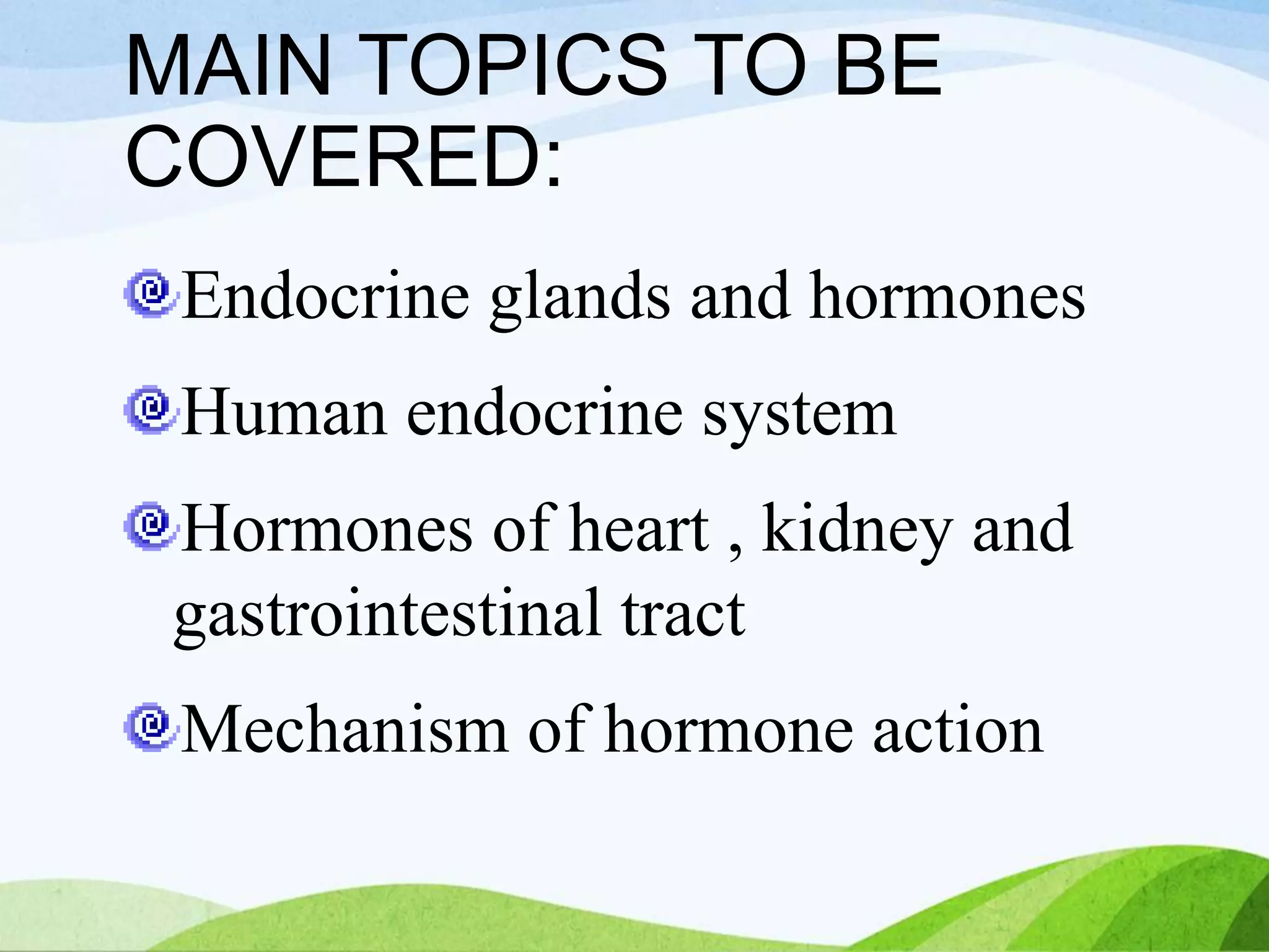CHEMICAL COORDINATION AND ENDOCRINE SYSTEM BIOLOGY CLASS 11TH | PPTX
