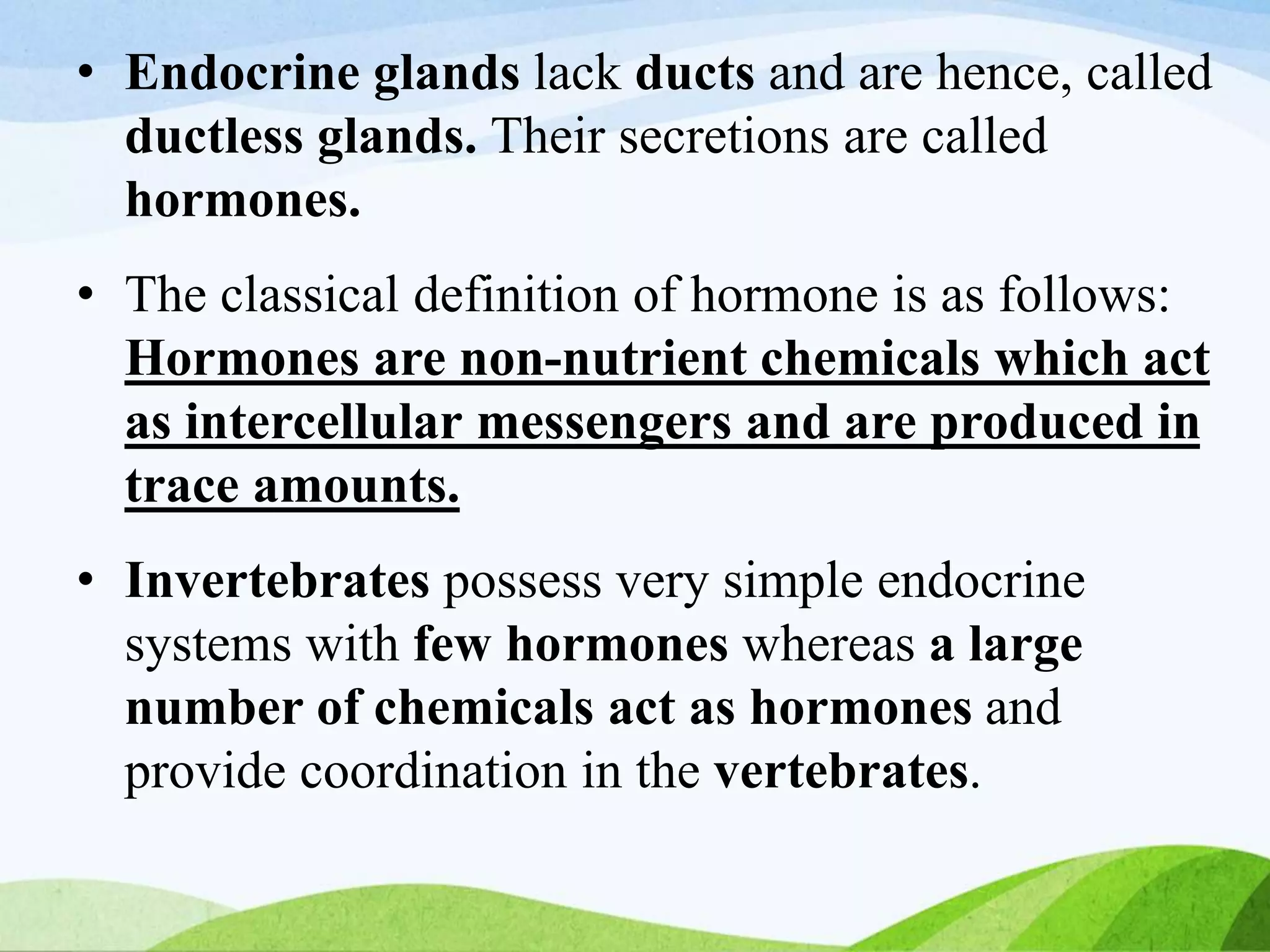 CHEMICAL COORDINATION AND ENDOCRINE SYSTEM BIOLOGY CLASS 11TH | PPTX ...