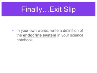 Endocrine system overview - HS Anatomy and Physiology | PPTX