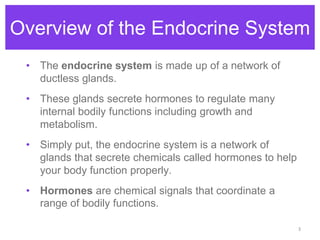 Endocrine system overview - HS Anatomy and Physiology | PPTX
