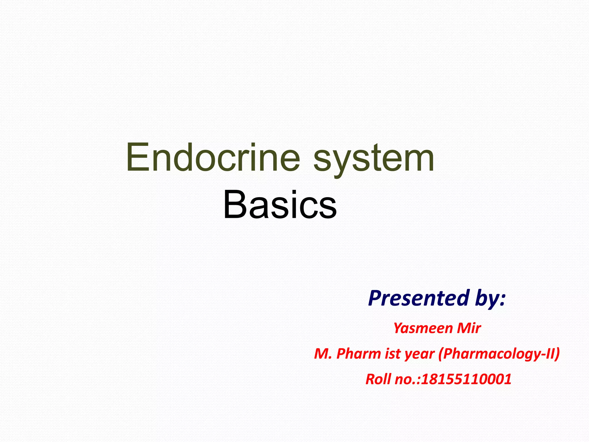 Endocrine system basic-ppt | PPT