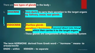 Endocrine system anatomy and physiology yogic corelation | PPTX