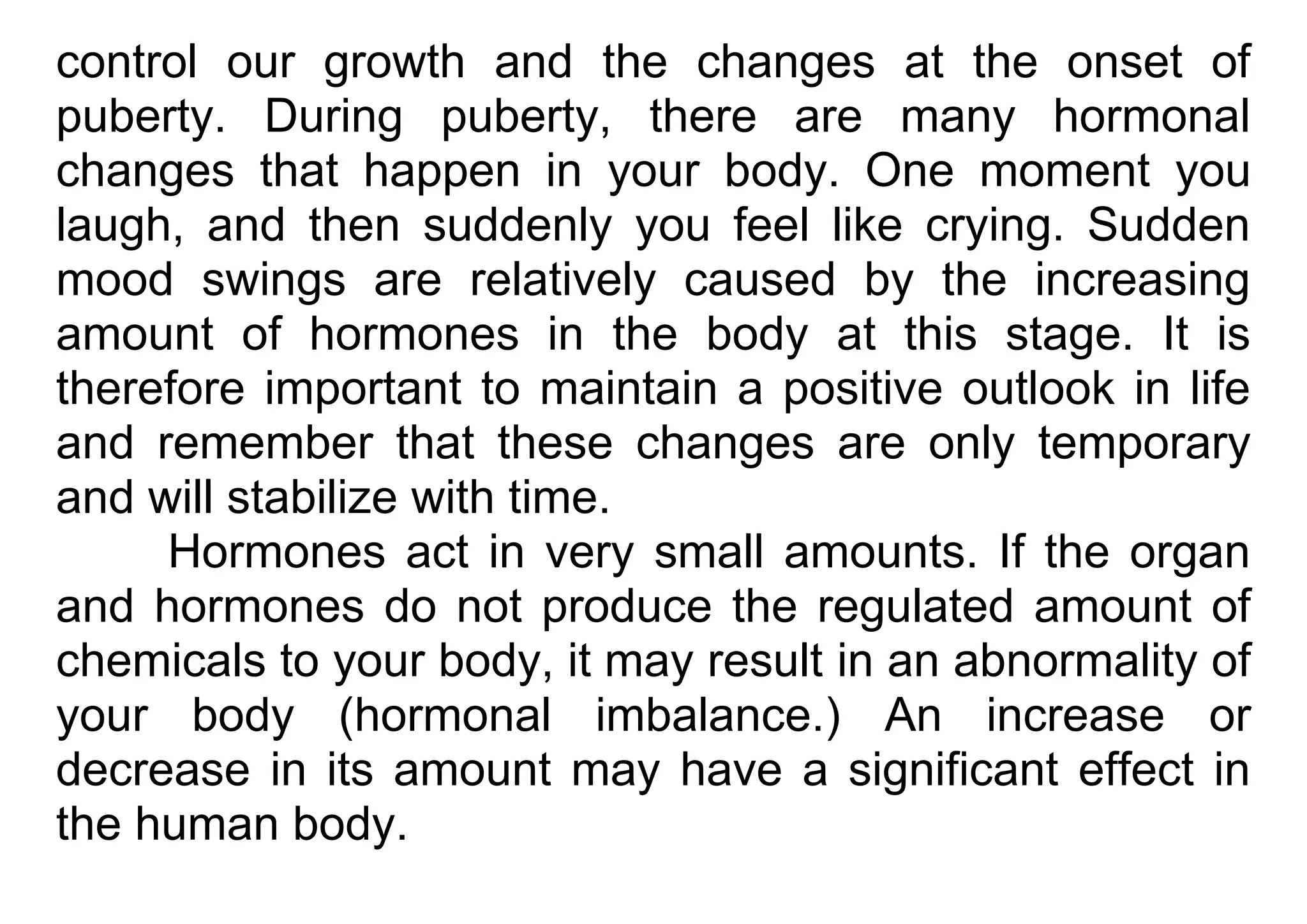 Endocrine system is composed of glands that secrete different types of ...