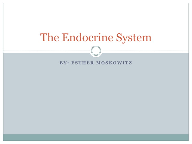 Endocrine system medical terminology | PPTX