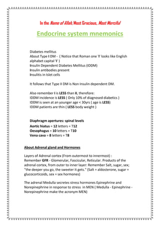 Pituitary Gland Hormones Mnemonic