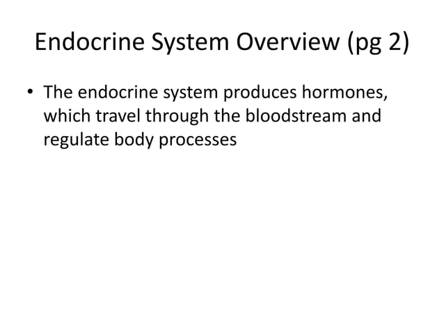 Endocrine system overview | PPT