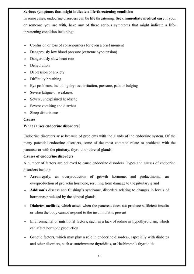 Endocrine system overview | PDF