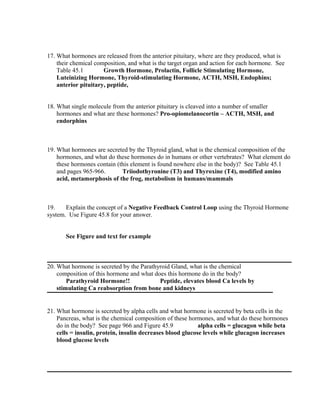 Endocrine system worksheet key | DOC