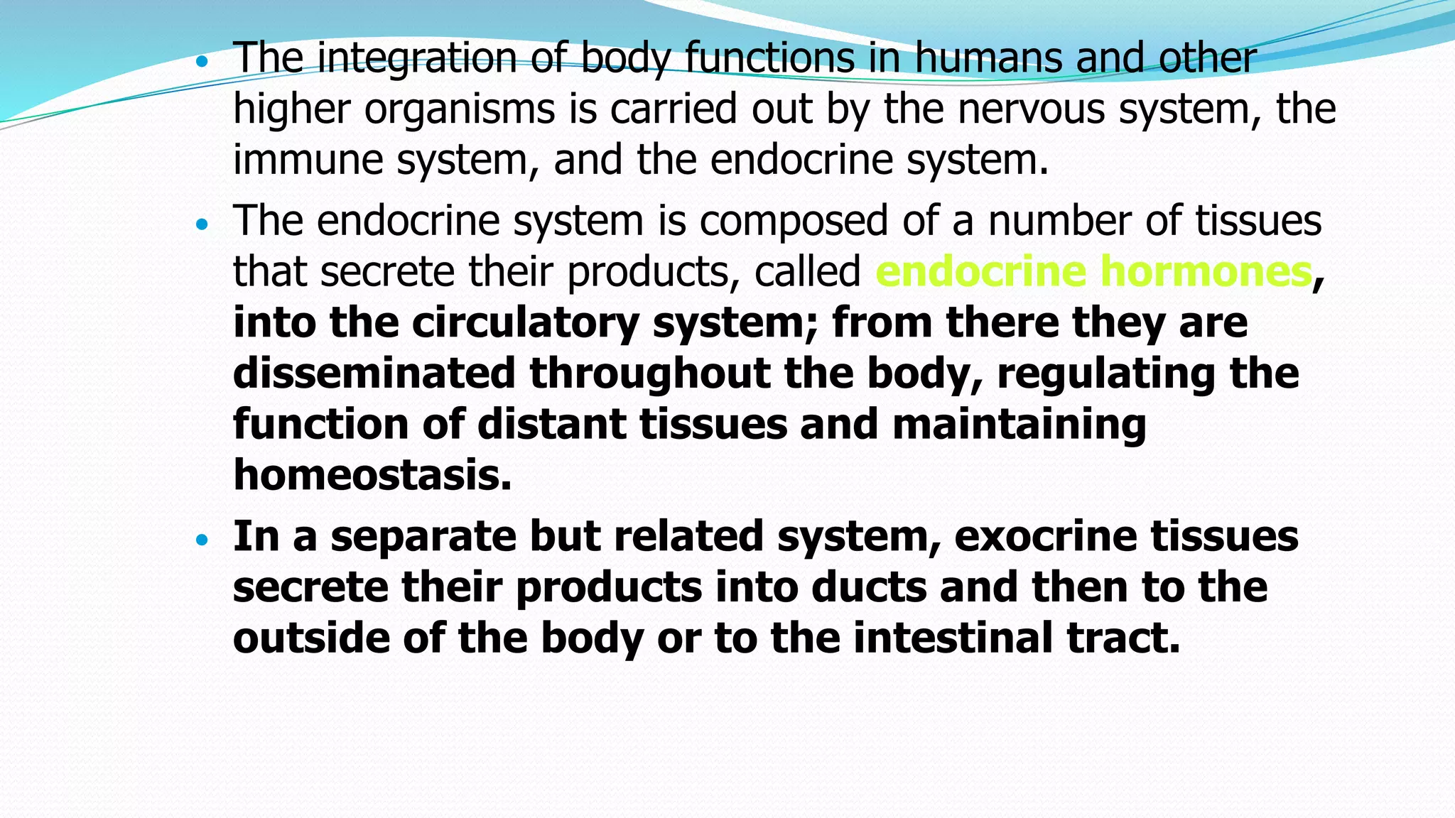 Endocrine System and hormonal feedback mechanisms | PPTX
