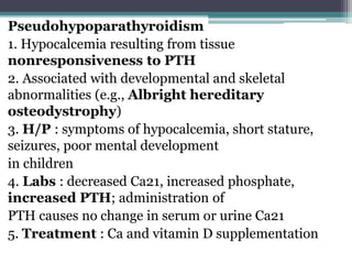 Pseudohypoparathyroidism Pathophysiology