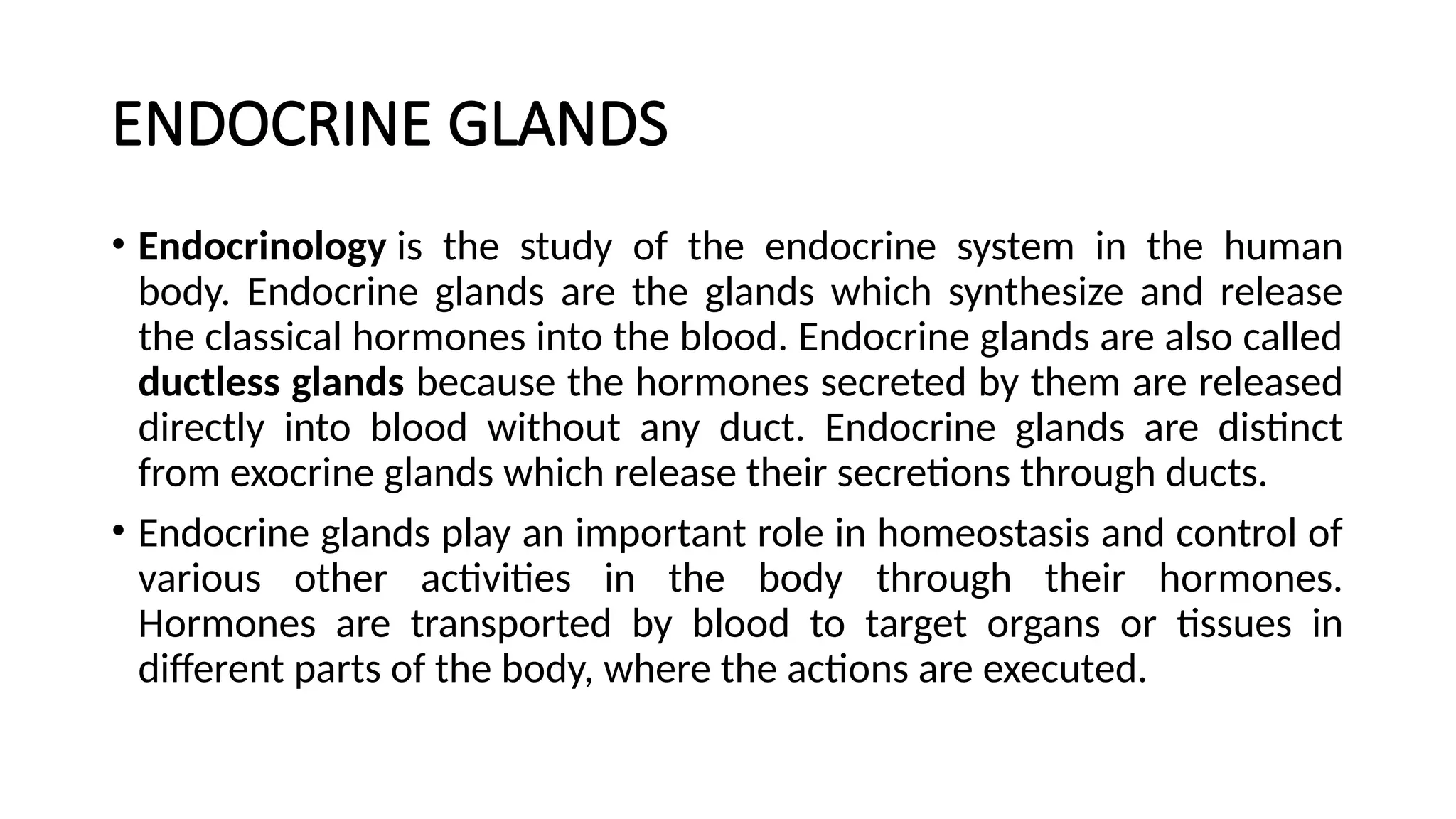 Introduction of Endocrinology, endocrine and endocrine hormones | PPTX