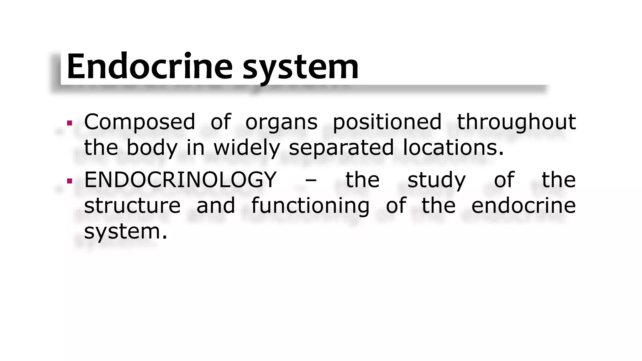 Physiology of the Endocrine System | PPTX