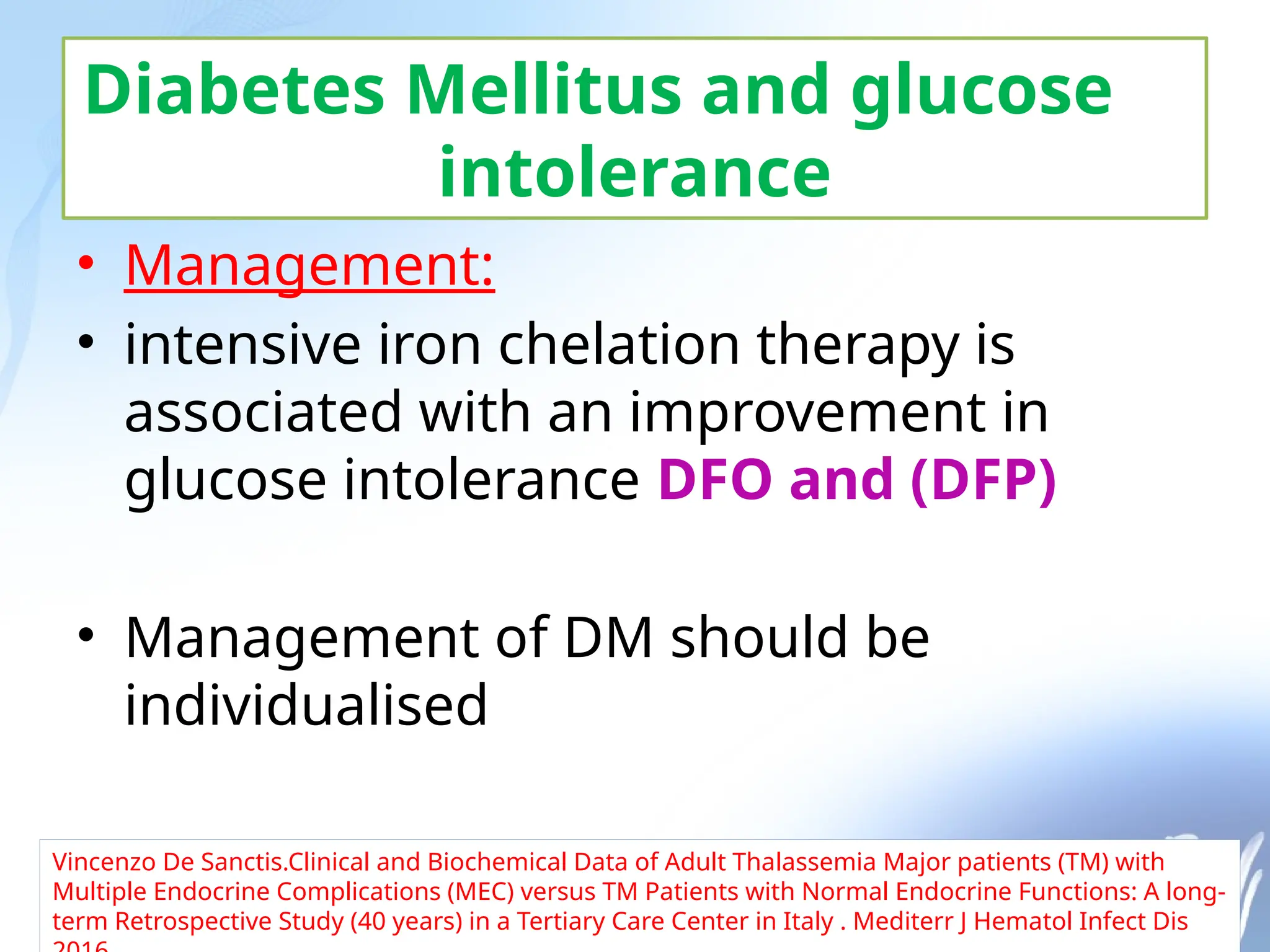 Endocrinopathy in thalassemia patients.. | PPTX