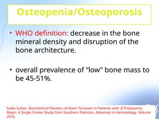 Endocrinopathy in thalassemia patients.. | PPTX