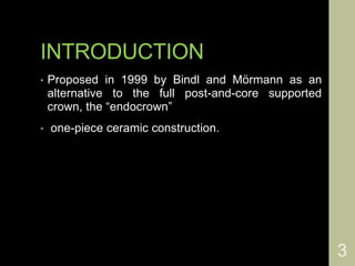 endocrown.pptx............................. | PPTX