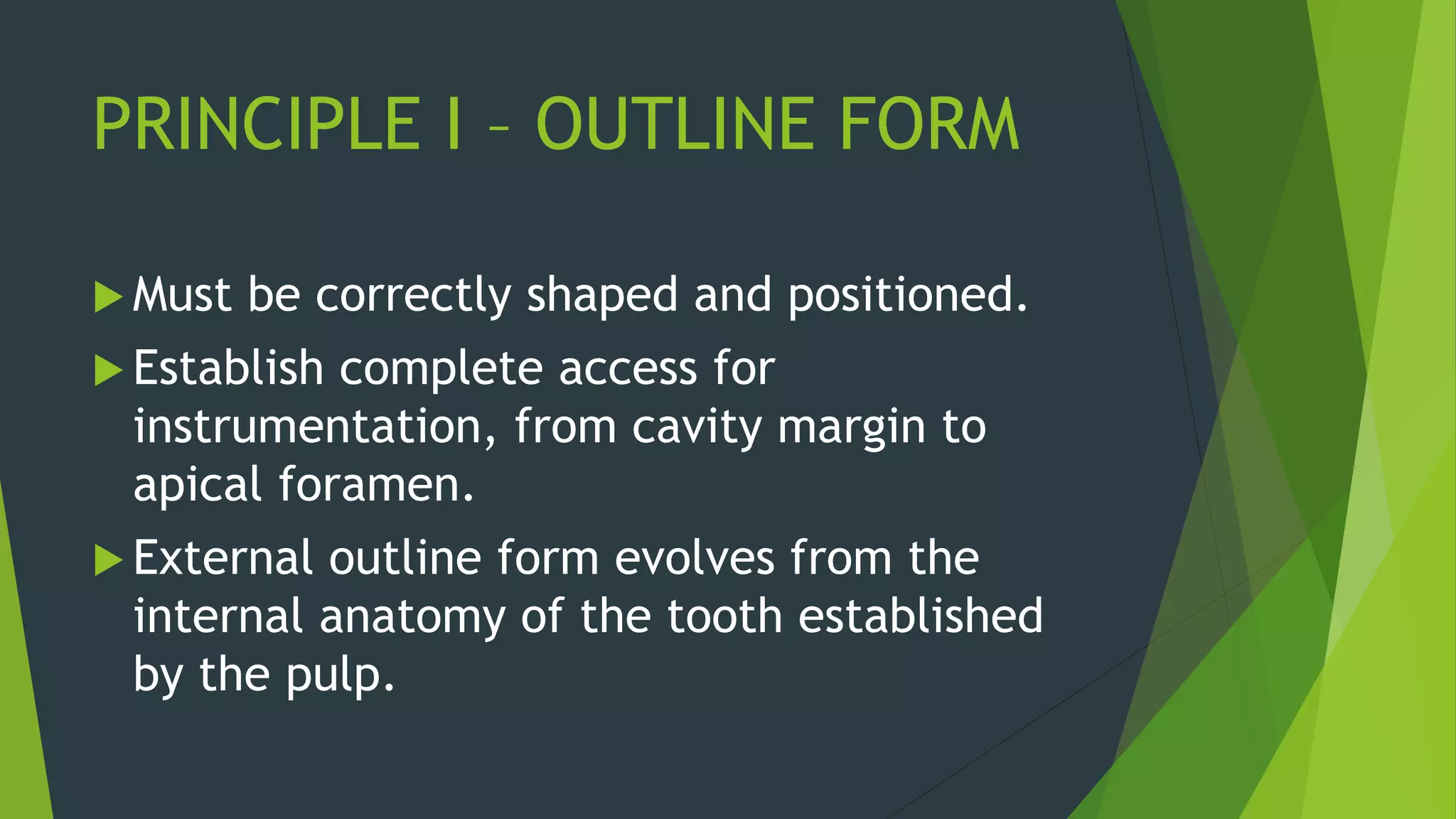 Endodontic Access Cavity Preparation | PPTX