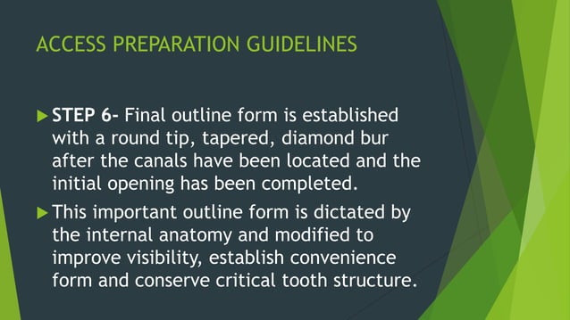 Endodontic Access Cavity Preparation | PPTX