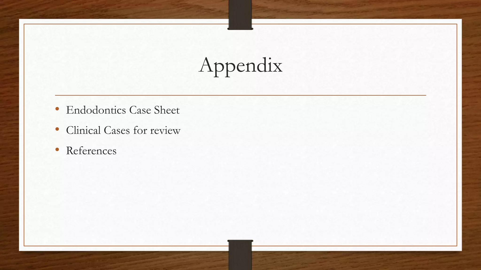 Endodontic Diagnosis and Treatment Planning | PPTX