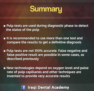 Endodontic Diagnosis: Pulp Vitality Tests | PDF